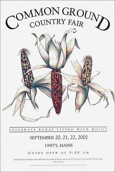 MOFGA's 2002 Common Ground Country Fair Poster - Dancing Corn – MOFGA's ...